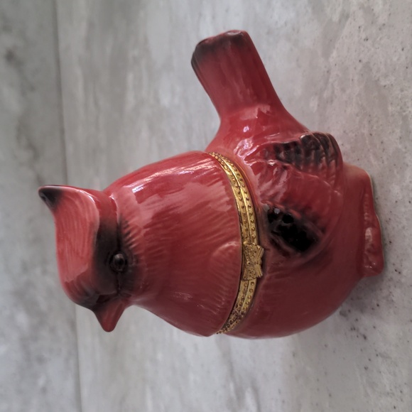 Accents | Vintage Red Cardinal Trinket Box | Poshmark